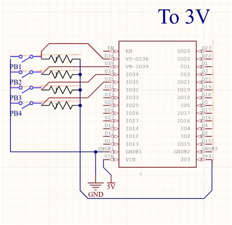 beginner question regarding external pullup resistor wiring r esp32
