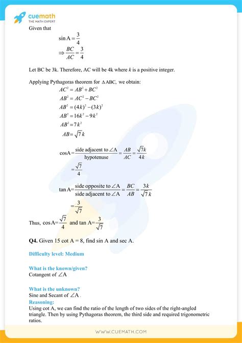 Ncert Solutions Class 10 Maths Chapter 8 Exercise 81 Introduction To Trigonometry