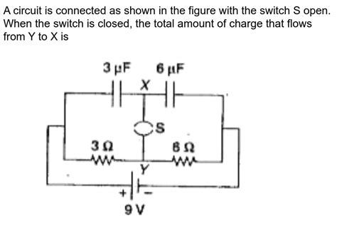 a circuit is connected as shown in the figure with the switch s op