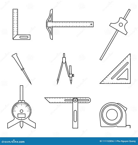 Measuring Tools Set Vector Illustration Stock Vector Illustration Of Design Modern 111152856