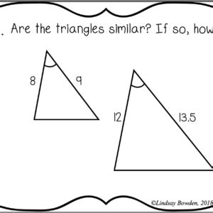 Similar Triangles Notes And Worksheets Lindsay Bowden