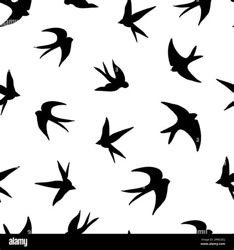 Pattern With Small Swallows Stock Vector Image And Art Alamy