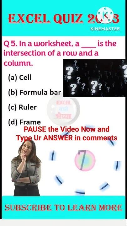 05 Excel Quiz Excel Interview Questions And Answer Shorts