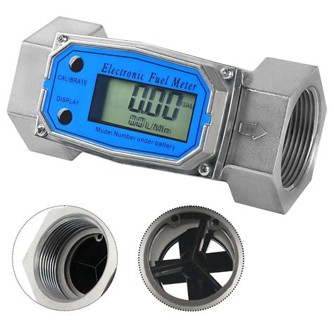 Waterwich Turbine Flow Meter 1 5 Inch Gas Oil Fuel Flowmeters Lcd Digital Display Flowmeter Fuel