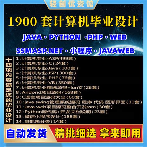 计算机毕业设计ssm项目java专业python代码php小程序web专业素材虎窝淘