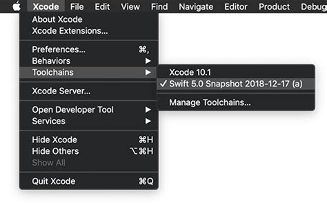 Swift 50 And Xcode 101 Using A Custom Toolchain Brightdigit
