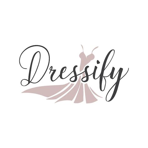 Premium Vector Stylish Flowing Dress Called Dressify Fashion Logo