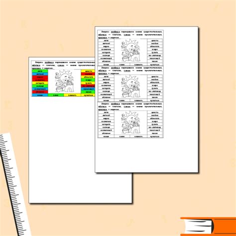 Карточка по русскому языку Части речи