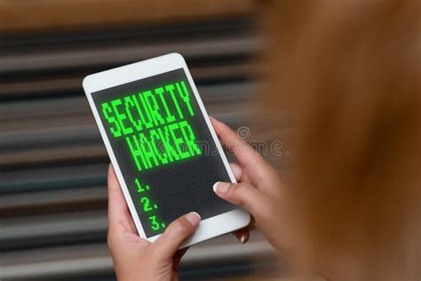 Hand Writing Sign Security Hacker Business Approach Someone Who Explores Methods For Breaching