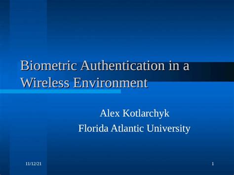 ppt biometric authentication in a wireless environment dokumen tips