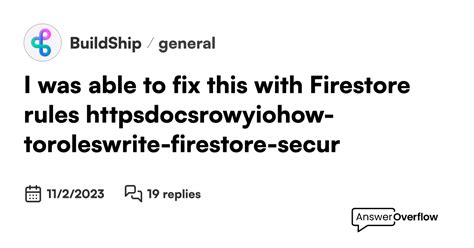 I Was Able To Fix This With Firestore Rules How Toroleswrite Firestore