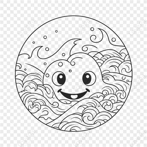 바다에서 아이들을 위한 색칠 페이지 개요 스케치 드로잉 벡터 무늬 선 그리기 Png 일러스트 무료 다운로드 Lovepik