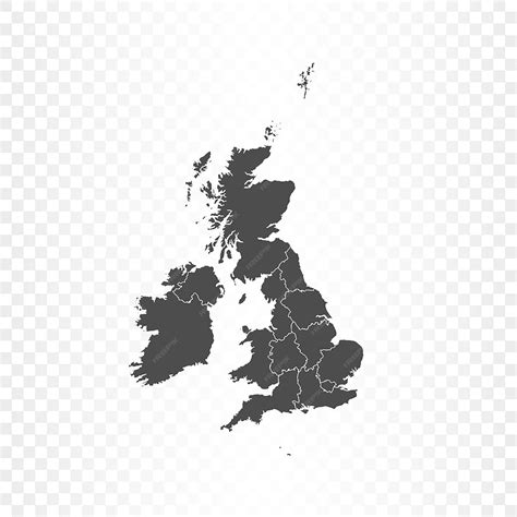 Premium Vector United Kingdom Map Isolated Rendering