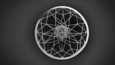 Metallic Geometric Structure With Intricate Lattice Design Stock Illustration Illustration Of