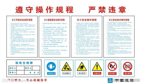 木工操作规程牌设计图 广告设计 广告设计 设计图库 昵图网
