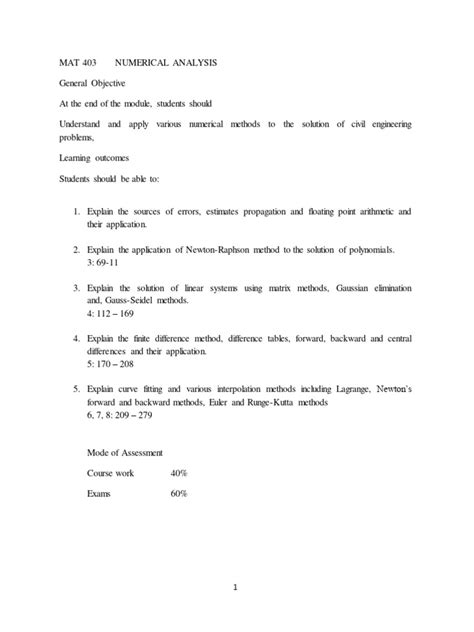 numerical handout pdf numerical analysis equations