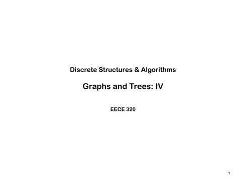 Ppt Discrete Structures And Algorithms Graphs And Trees Iv Powerpoint