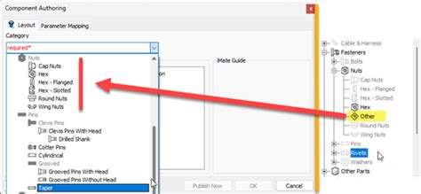 Other Subcategory Not Available When Authoring Part For Content Center Use In Inventor