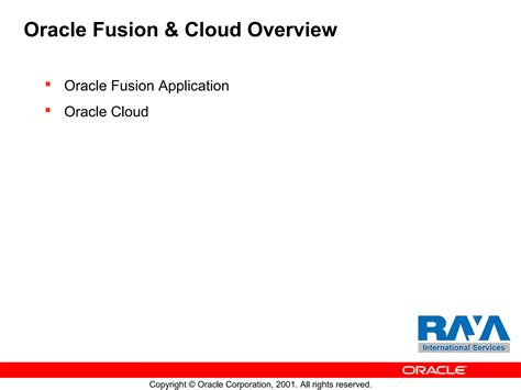 Oracle Fusion And Cloud Applications Overview Ppt