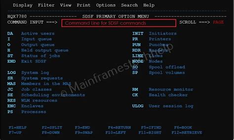 Common Sdsf Commands Command Line