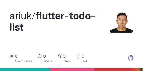 GitHub Ariuk Flutter Todo List