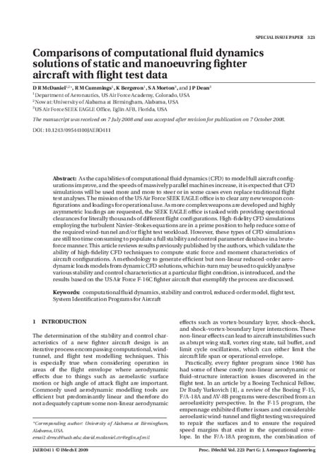 pdf comparisons of computational fluid dynamics solutions of static