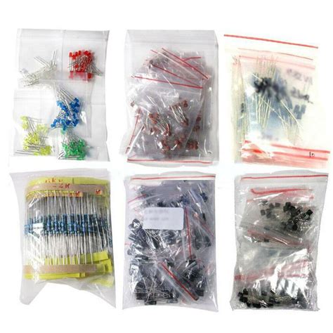 Ainna Resistor Capacitor Set 1490pcs Electronic Components Kit Package Resistor Capacitor