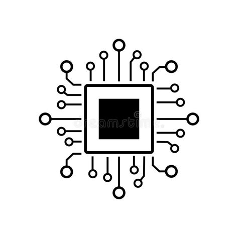 Digital Processor Chip Vector Icon Template For Your Design Stock Vector Illustration Of