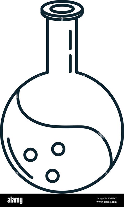 Back To School Laboratory Flask Science Elementary Education Line Icon