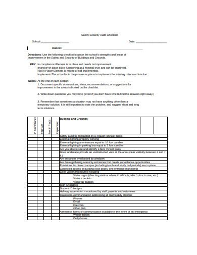 8 Security Audit Checklist Templates In Pdf Doc