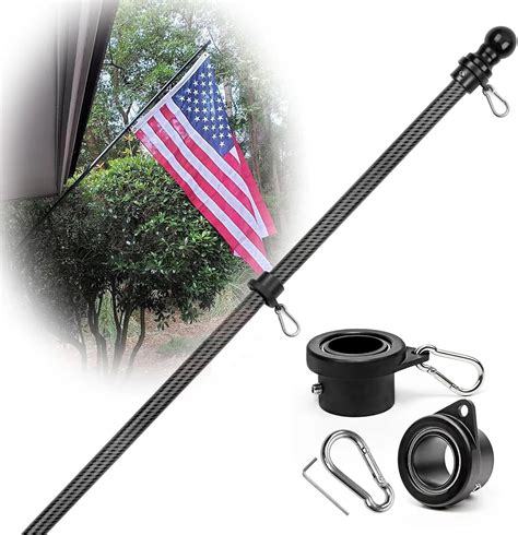 Decorative Flag Pole Kit 7ft Tangle Free Heavy Duty Flag