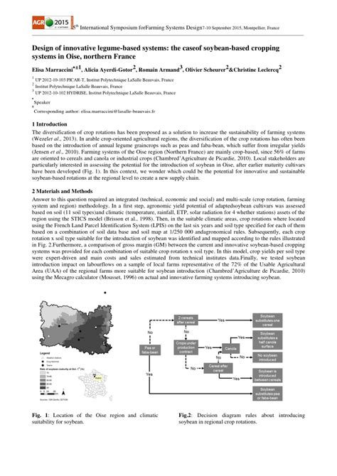 Pdf Design Of Innovative Legume Based Systems The Case Of Soybean Based Cropping Systems In