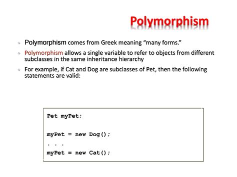 solution object oriented programming notes on polymorphism and its implemntaion as well as