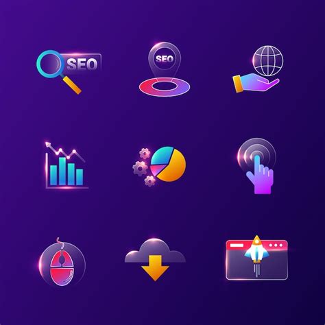Premium Vector Seo Icons Symbols Collection