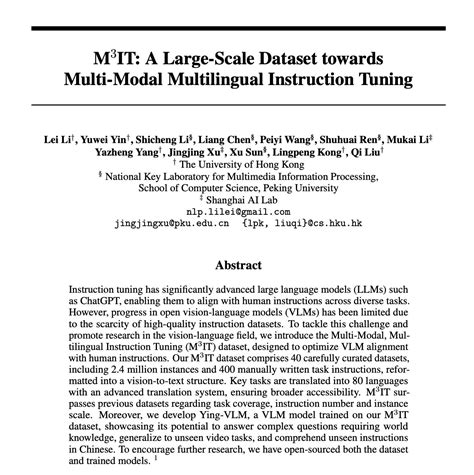 Ak On Twitter M3it A Large Scale Dataset Towards Multi Modal Multilingual Instruction Tuning