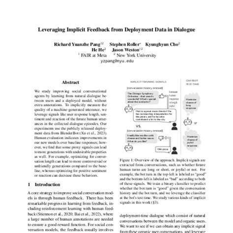 Leveraging Implicit Feedback From Deployment Data In Dialogue Acl Anthology