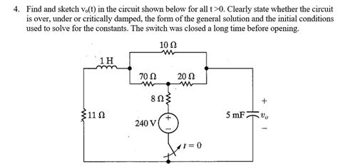 Solved Find And Sketch V T In The Circuit Shown Below Chegg