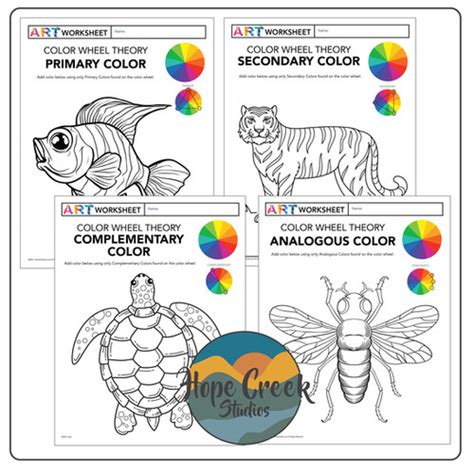 Art Color Theory Primary Secondary Complementary Analogous Worksheet