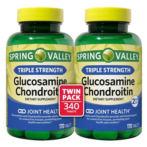 Spring Valley Triple Strength Glucosamine Chondroitin Tablets, 170 Ct ...