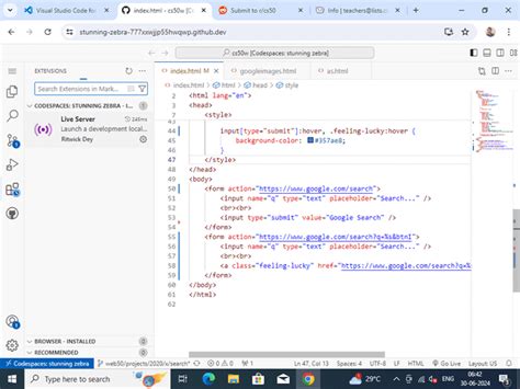 How To View Html Pages In Codespace With Live Server Unable To View Html Files Other Than The
