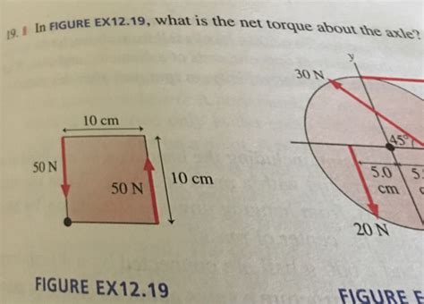 Solved In FIGURE Ex12 19 What Is The Net Torque About The Chegg Com