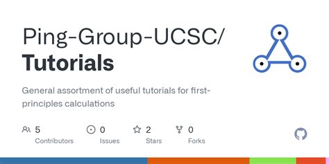 GitHub Ping Group UCSC Tutorials General Assortment Of Useful Tutorials For First Principles
