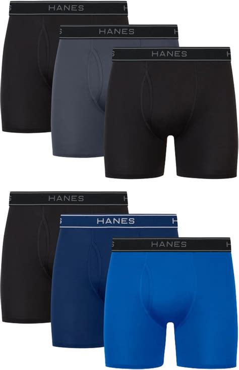 Hanes Mens Value Performance Stretch Boxer Brief Underwear Moisture