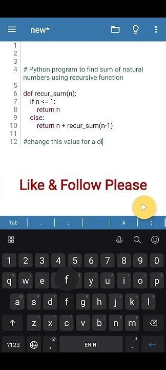 Python Program To Find Sum Of Natural Numbers Using Function Python Program Example Youtube