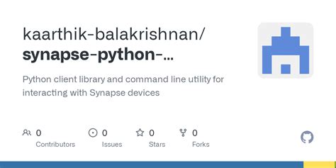 Github Kaarthik Balakrishnansynapse Python Kabexperiments Python Client Library And Command