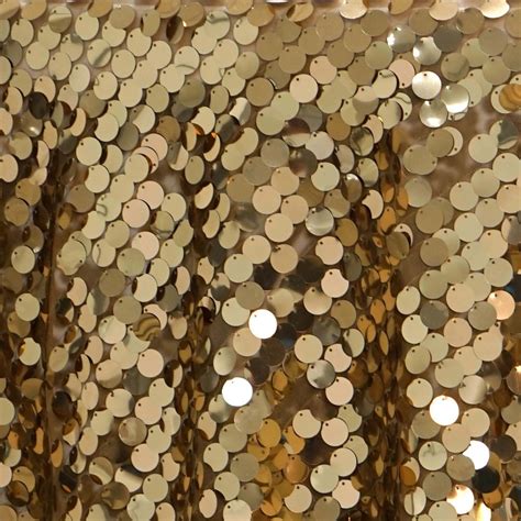 90x156 Gold Big Payette Sequin Rectangle Tablecloth Premium Pack Of 1