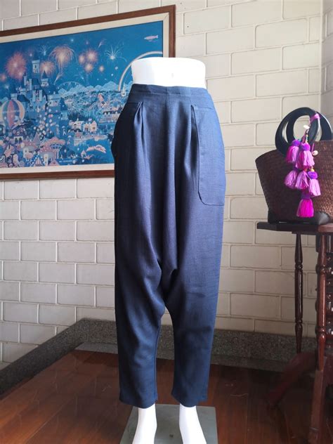 🌺🌿🌸กางเกงฮาเร็มใยกัญชง มีซิปข้าง ผ้าไทย By ณัชชารีย์ Facebook