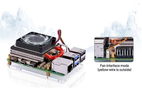 Geeekpi Ultra Thin Ice Tower Cooler For Raspberry Pi 5 Aluminum Heatsink With