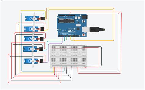 Github Wafaa Almadhouncontrol 5 Servo Motors Using Arduino Uno R3 1 Servo Motor Rotate 90