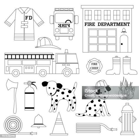 โรงดับเพลิงแสตมป์ดิจิตอล ภาพประกอบสต็อก ดาวน์โหลดรูปภาพตอนนี้ กระดาษระบายสี ศิลปะลายเส้น